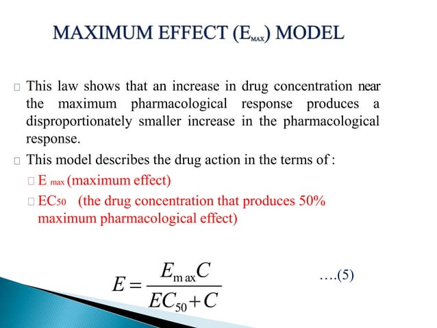 Pharmacokinetics & Pharmacodynamic models, Tolerance, Hypersensitivity ...