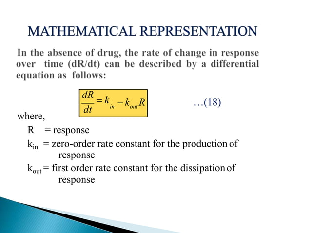 Pharmacokinetics & Pharmacodynamic models, Tolerance, Hypersensitivity ...