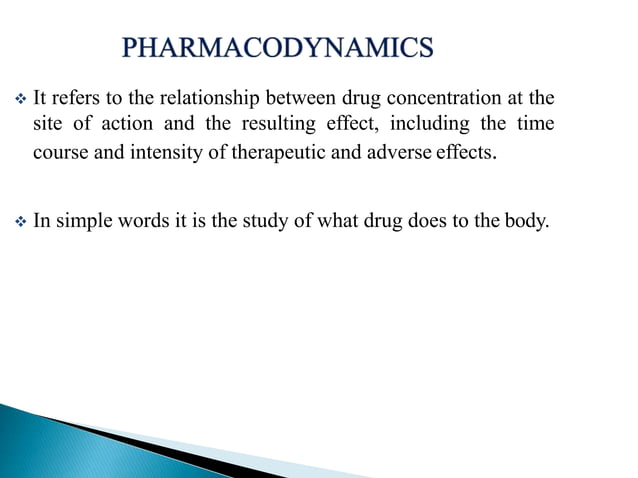 Pharmacokinetics & Pharmacodynamic models, Tolerance, Hypersensitivity ...