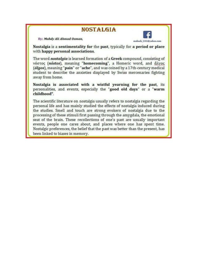 Nostalgia | DOCX
