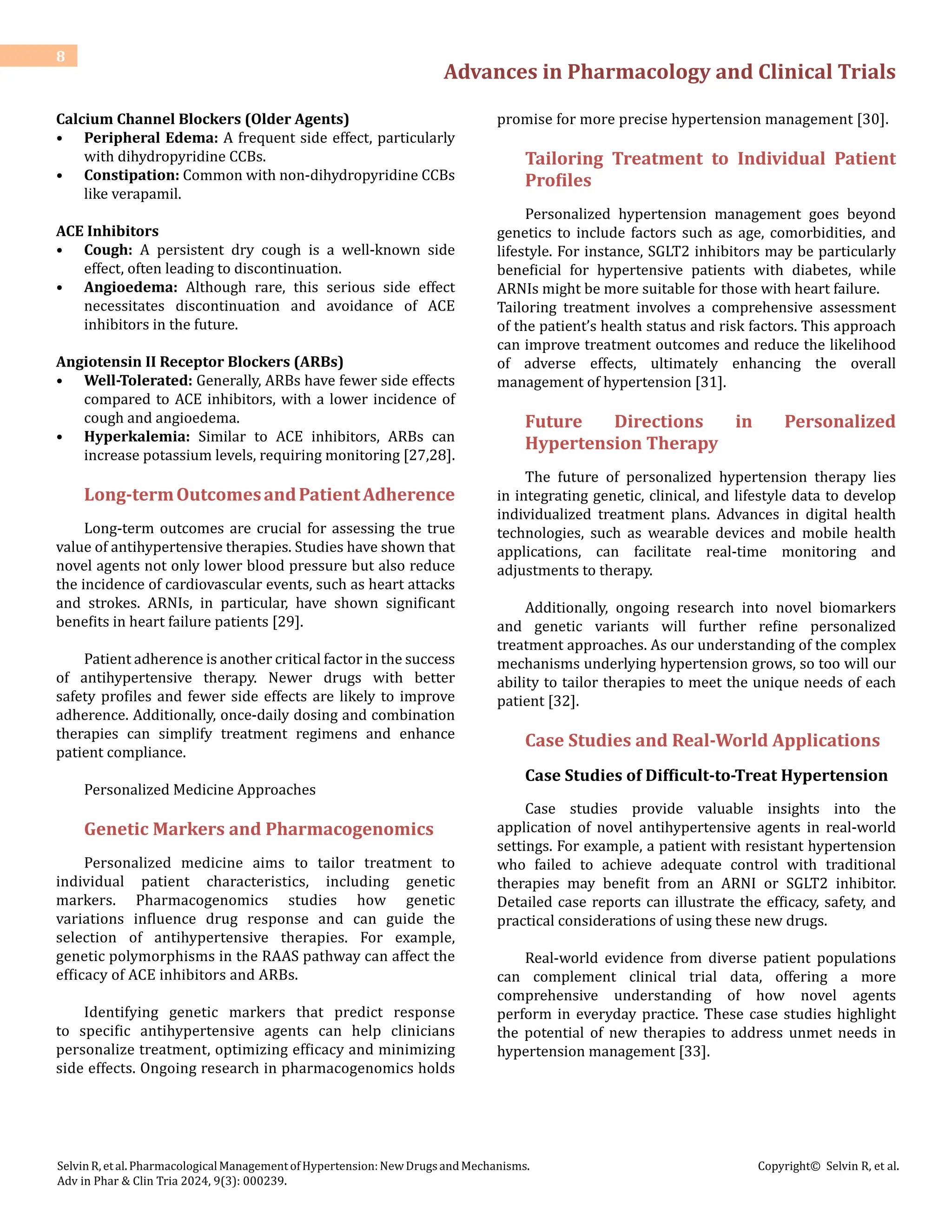 Pharmacological Management of Hypertension: New Drugs and Mechanisms | PDF