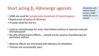 Pharmacological agents in bronchial asthma and copd | PPTX | Lung and ...