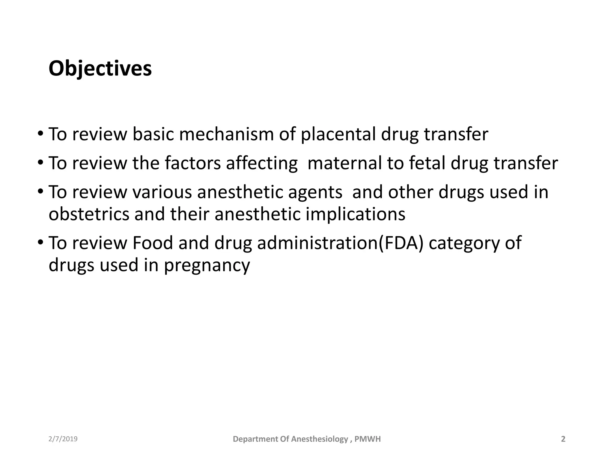 Pharmacological agents in obs and placental transfer of drugs | PPTX