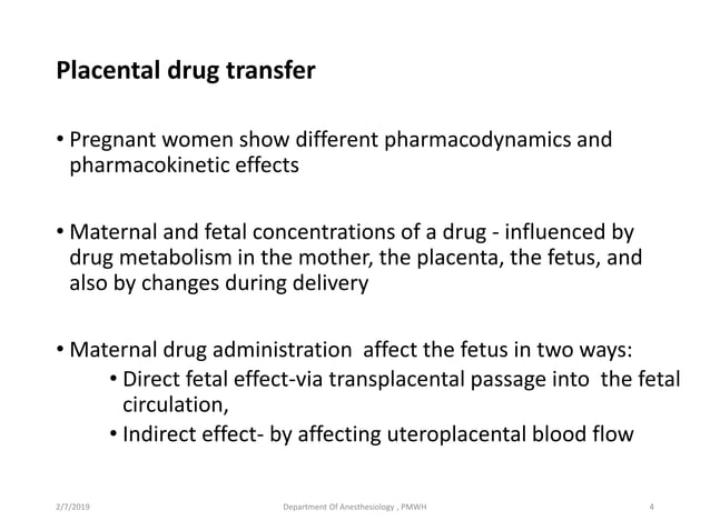 Pharmacological agents in obs and placental transfer of drugs | PPTX ...