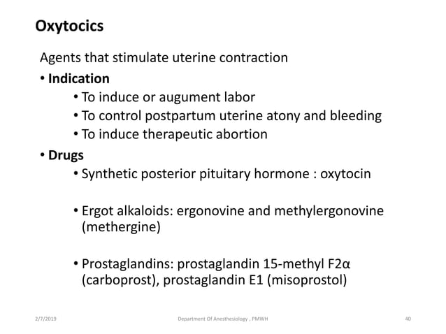 Pharmacological agents in obs and placental transfer of drugs | PPTX | Pregnancy | Reproductive ...