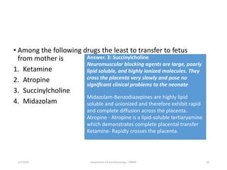 Pharmacological agents in obs and placental transfer of drugs | PPTX