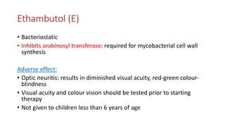 Pharmacological agents in tuberculosis | PPTX | Lung and Respiratory ...