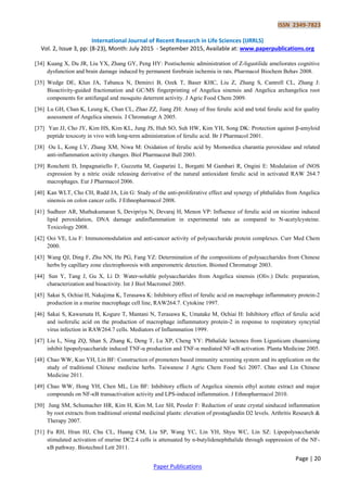 Pharmacological and Biochemical Action of Angelica Sinensis (Dong Quai ...