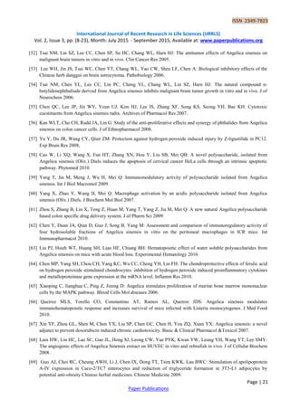 Pharmacological and Biochemical Action of Angelica Sinensis (Dong Quai ...
