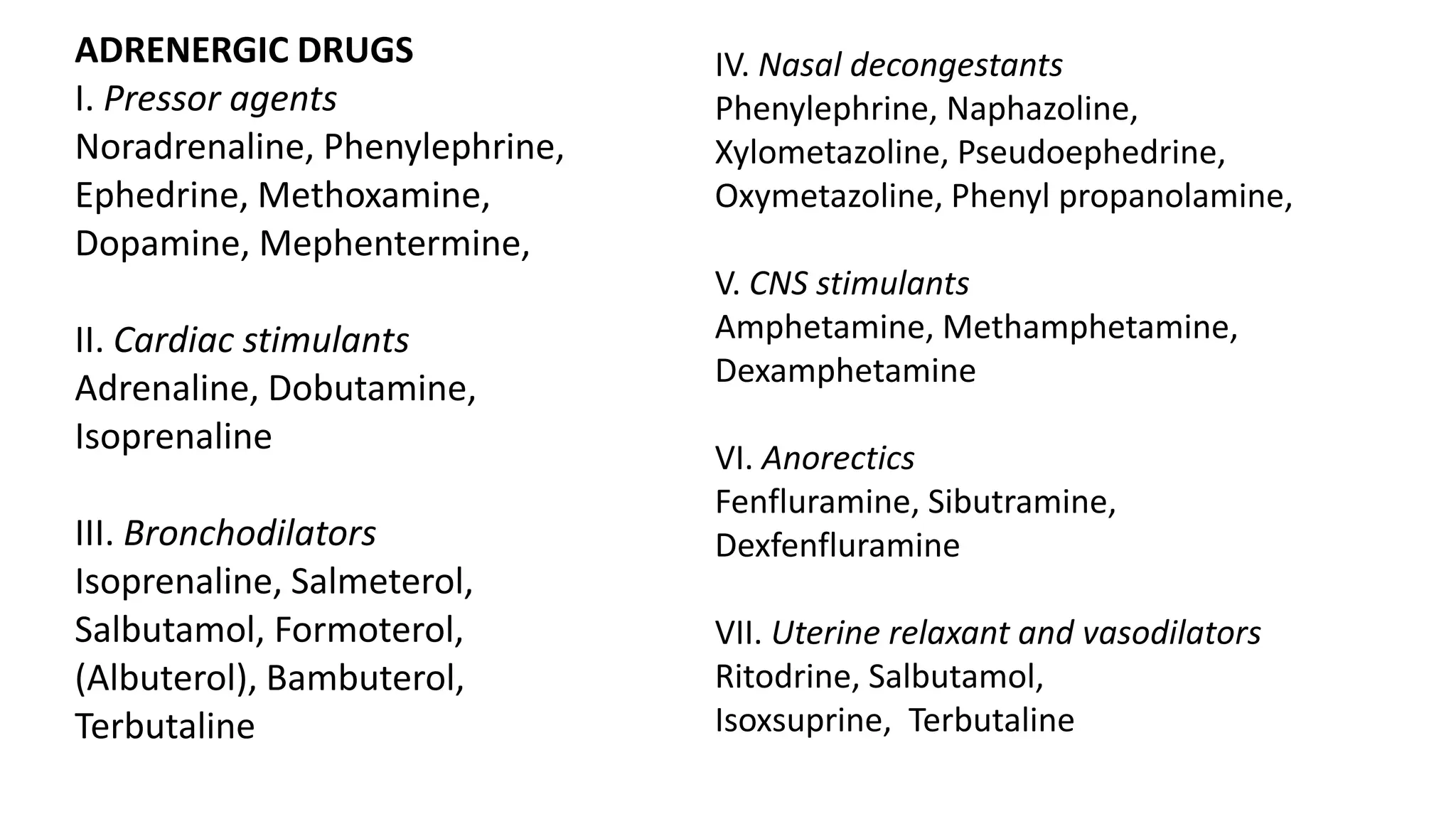 Pharmacological classification | PPTX