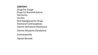 Pharmacological classification of drugs | PPTX