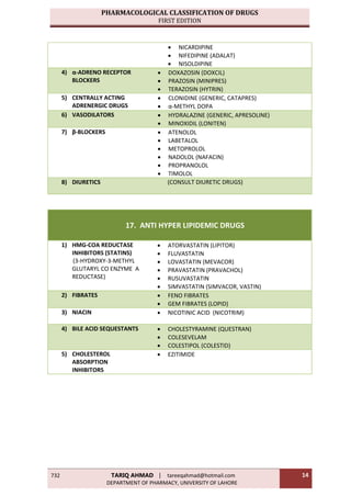 PHARMACOLOGICAL __د حاتم البيطارCLASSIFICATION OF __DRUGS BY GROUPS .pdf