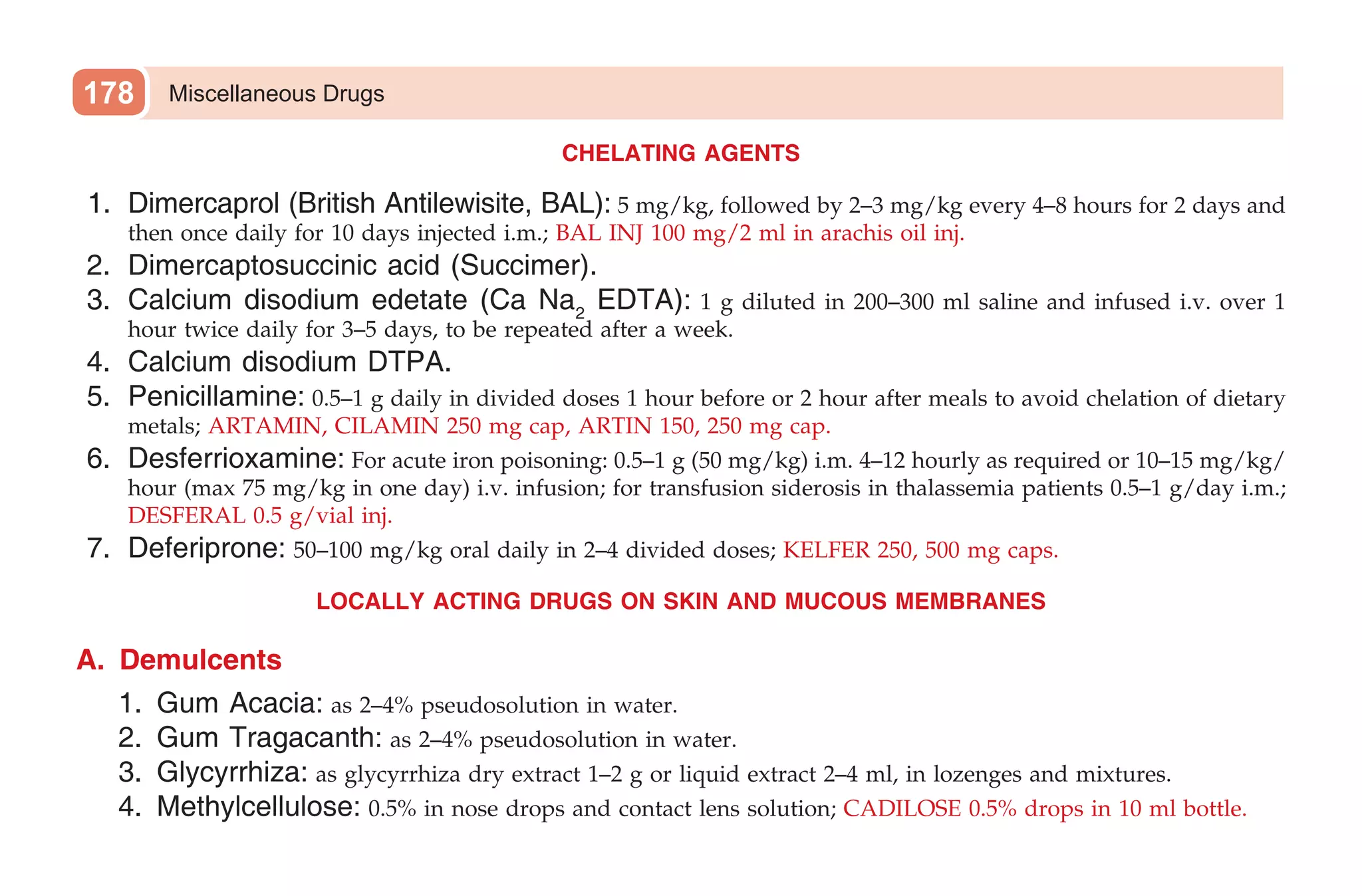 Pharmacological Classification of Drugs with Doses and Preparations ...