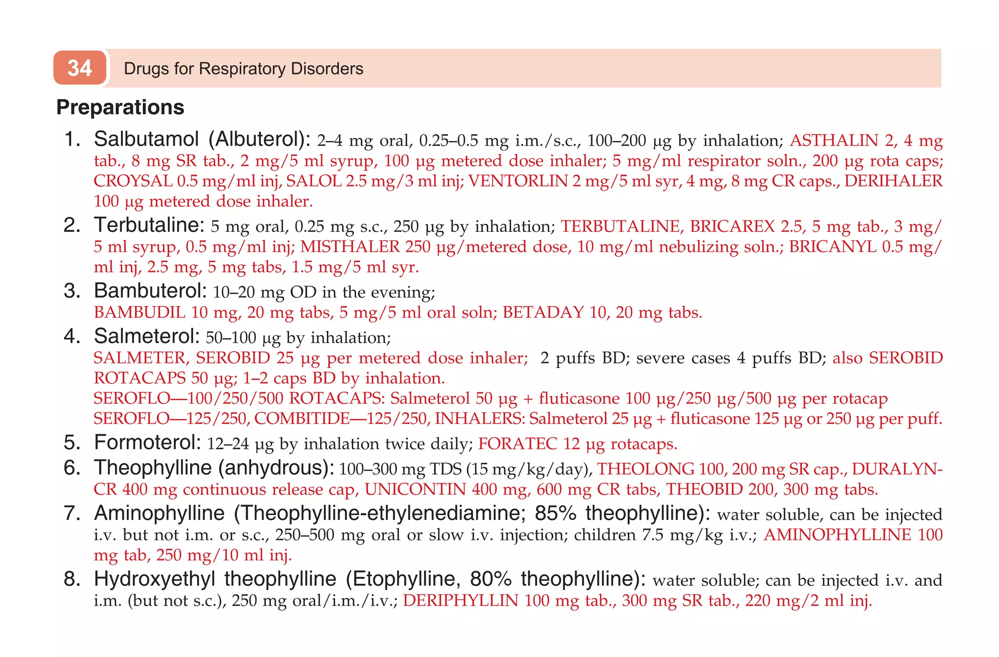 Pharmacological Classification of Drugs with Doses and Preparations ...