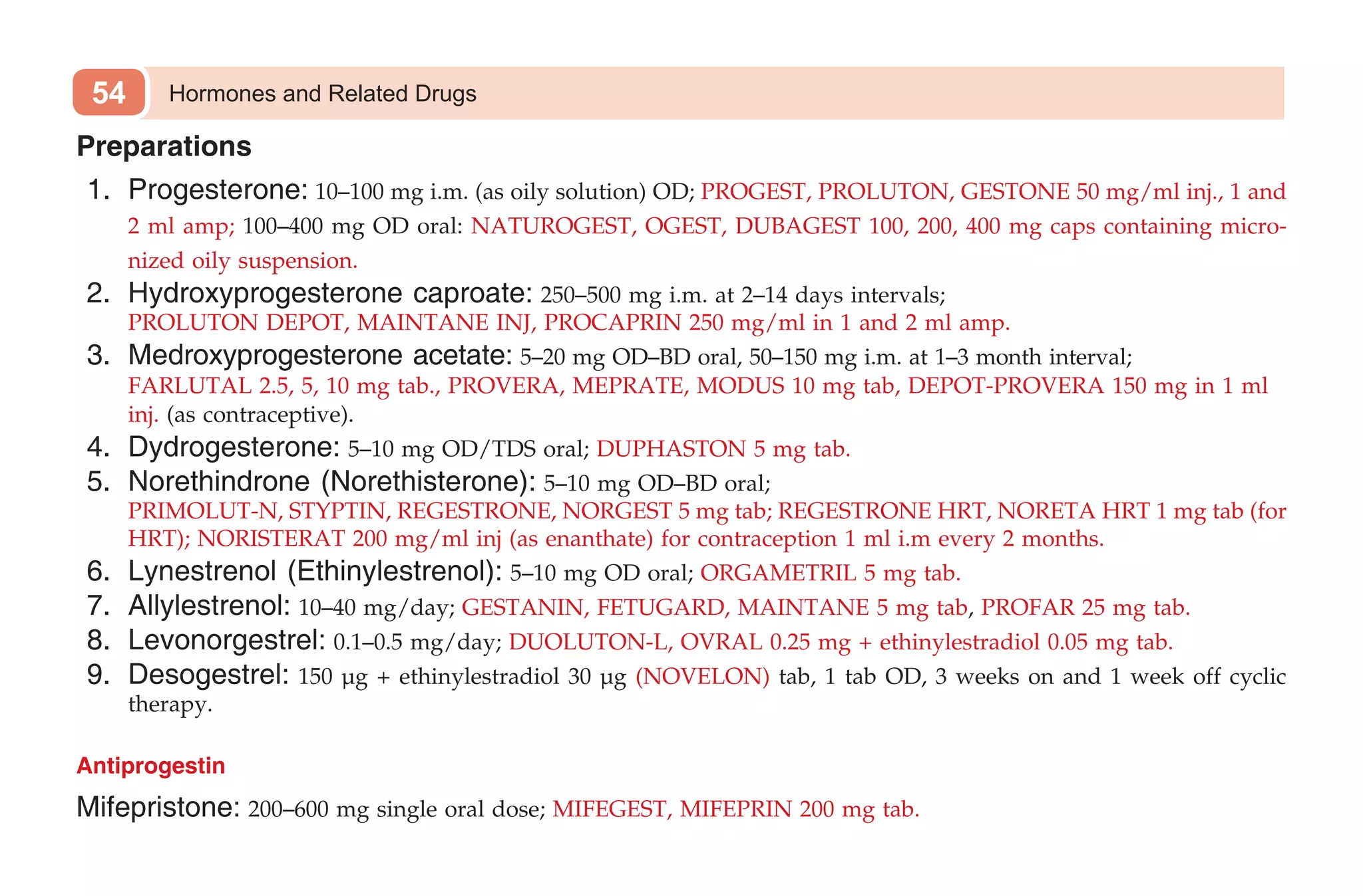 Pharmacological Classification of Drugs with Doses and Preparations ...