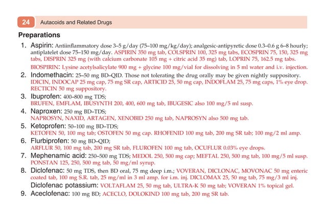 Pharmacological Classification of Drugs with Doses and Preparations ...