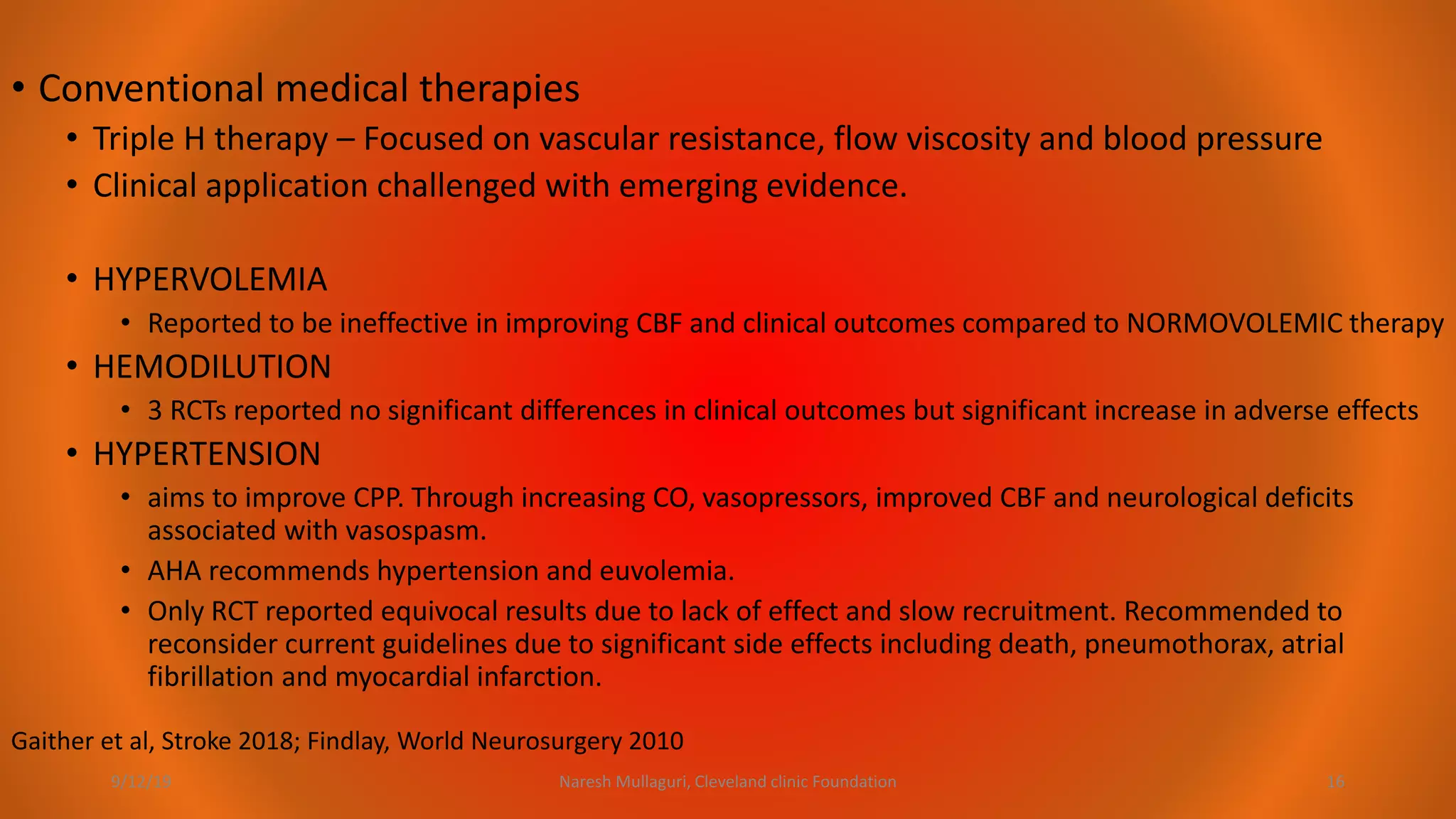 Pharmacological management of cerebral vasospasm in subarachnoid hemorrhage | PPT