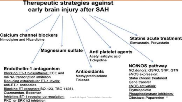 Pharmacological management of cerebral vasospasm in subarachnoid hemorrhage | PPT