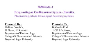 Pharmacological Screening Models diuretics.pptx