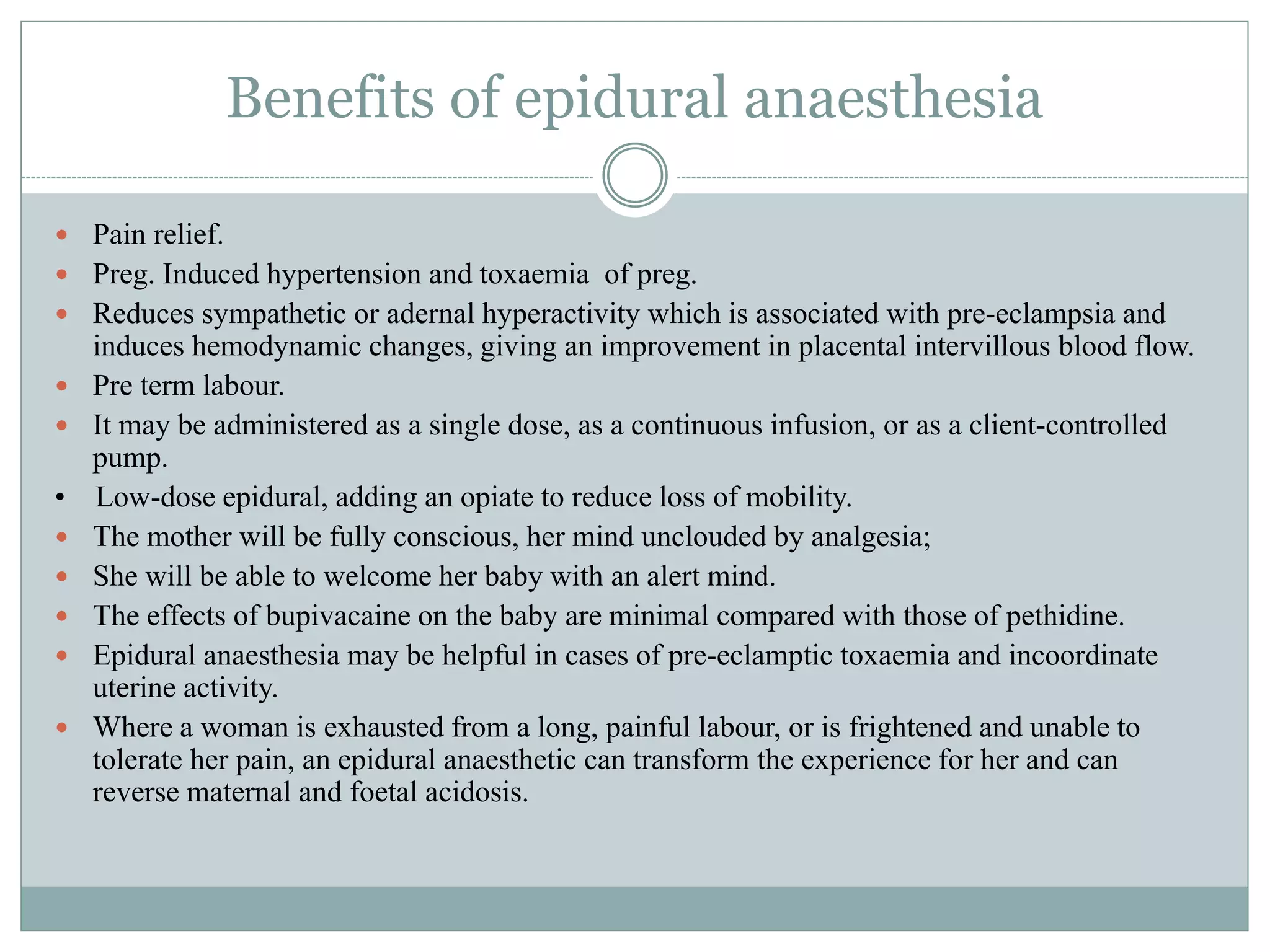 Pharmacological treatment for pain during labor | PPTX