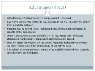 Pharmacological treatment for pain during labor | PPTX