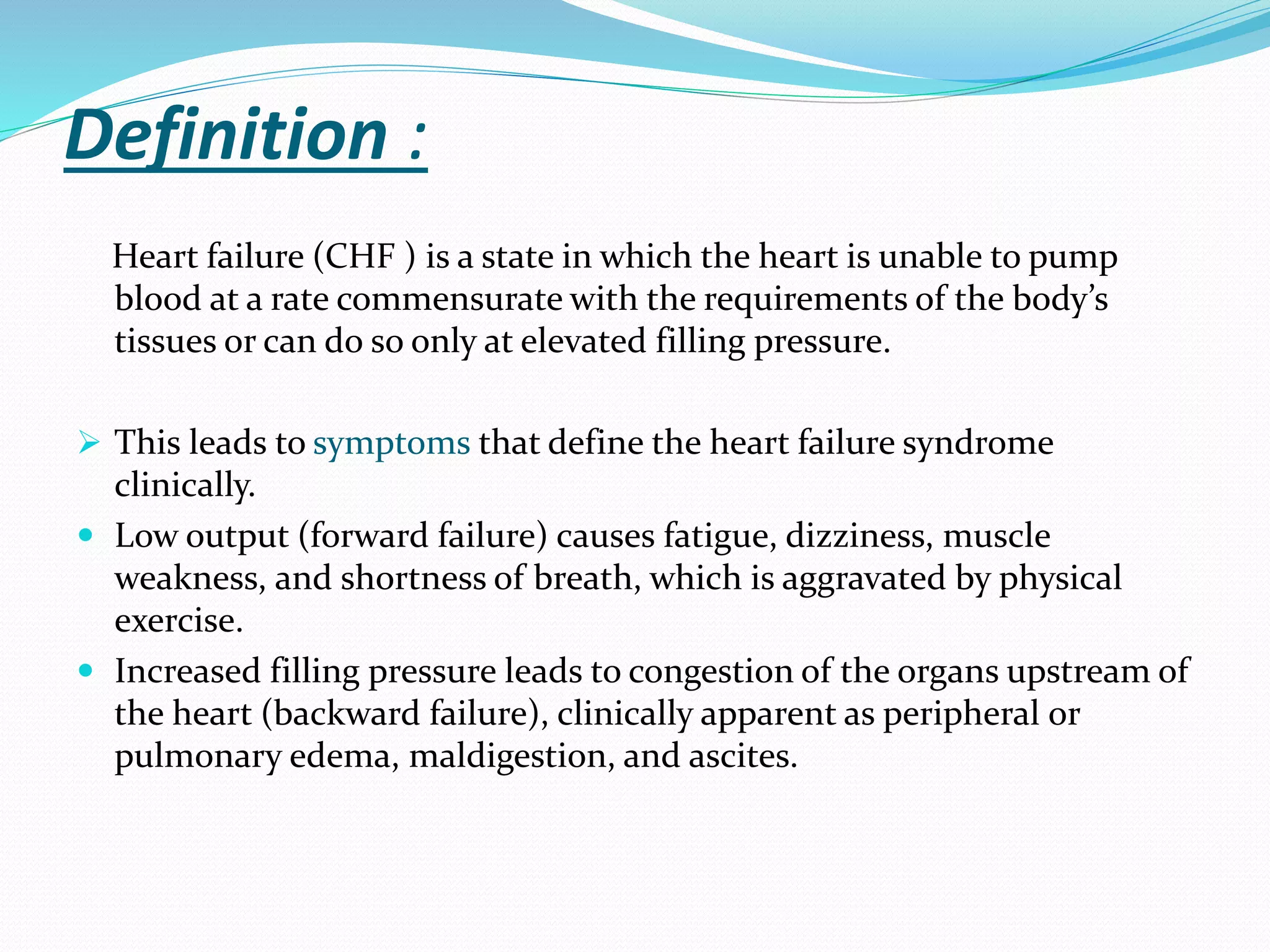 Pharmacological treatment of heart failure | PPTX