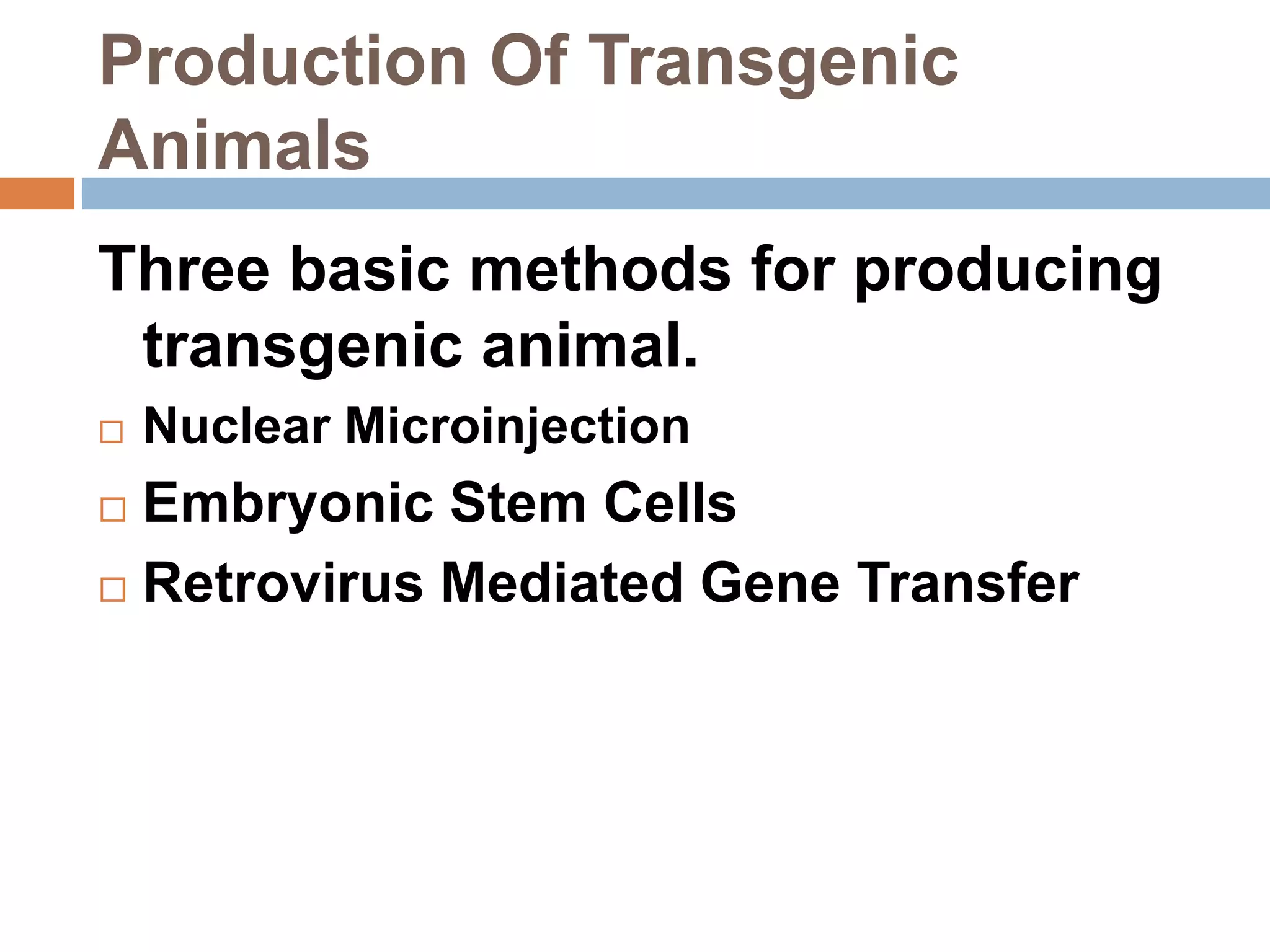 Transgenic animal | PPTX