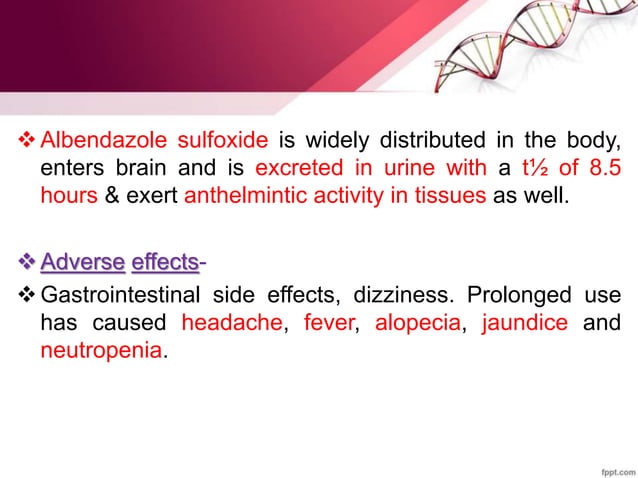 Anthelmintic | PPTX | Digestive Disorders | Diseases and Conditions