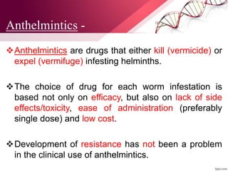 Anthelmintic | PPTX