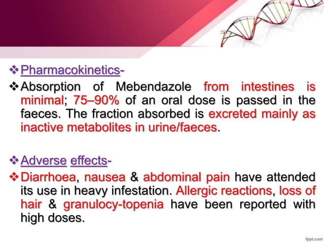 Anthelmintic | PPTX | Digestive Disorders | Diseases and Conditions