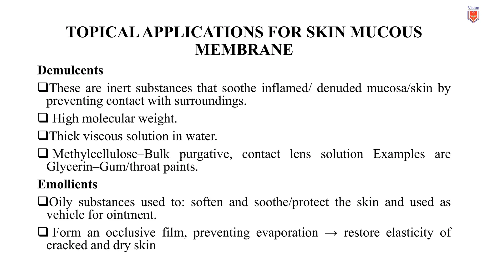 PHARMACOLOGY - Drugs acting on Integumentary system | PDF