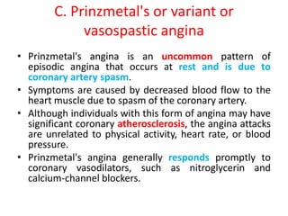 Pharmacology angina | PPTX