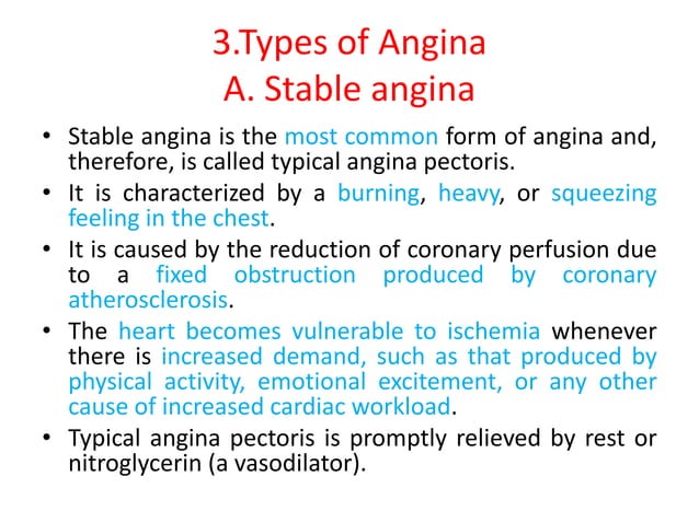 Pharmacology angina
