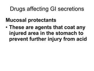 Pharmacology Git Drugs | PPT
