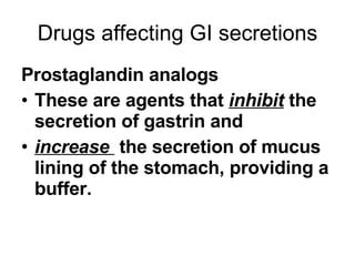 Pharmacology Git Drugs | PPT