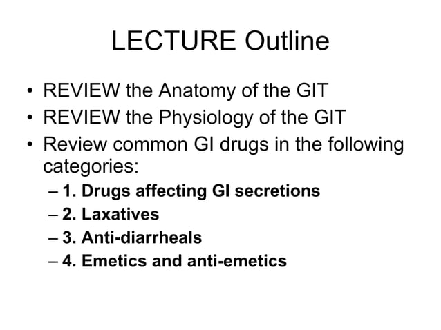 Pharmacology Git Drugs | PPT