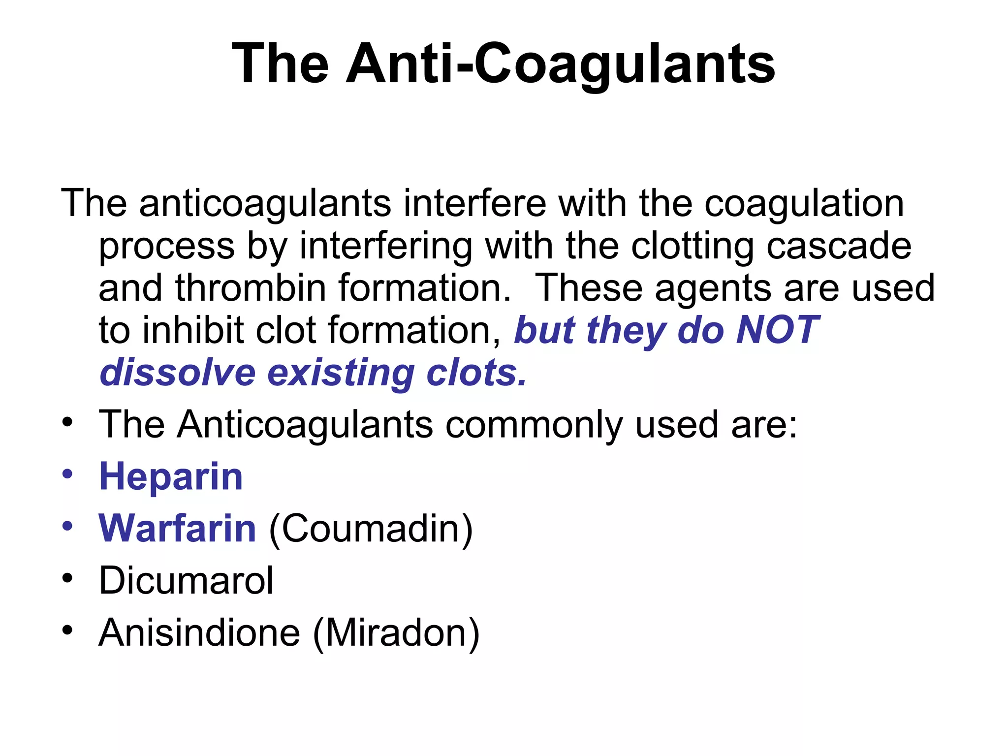 Pharmacology Hematologic Drugs | PPT