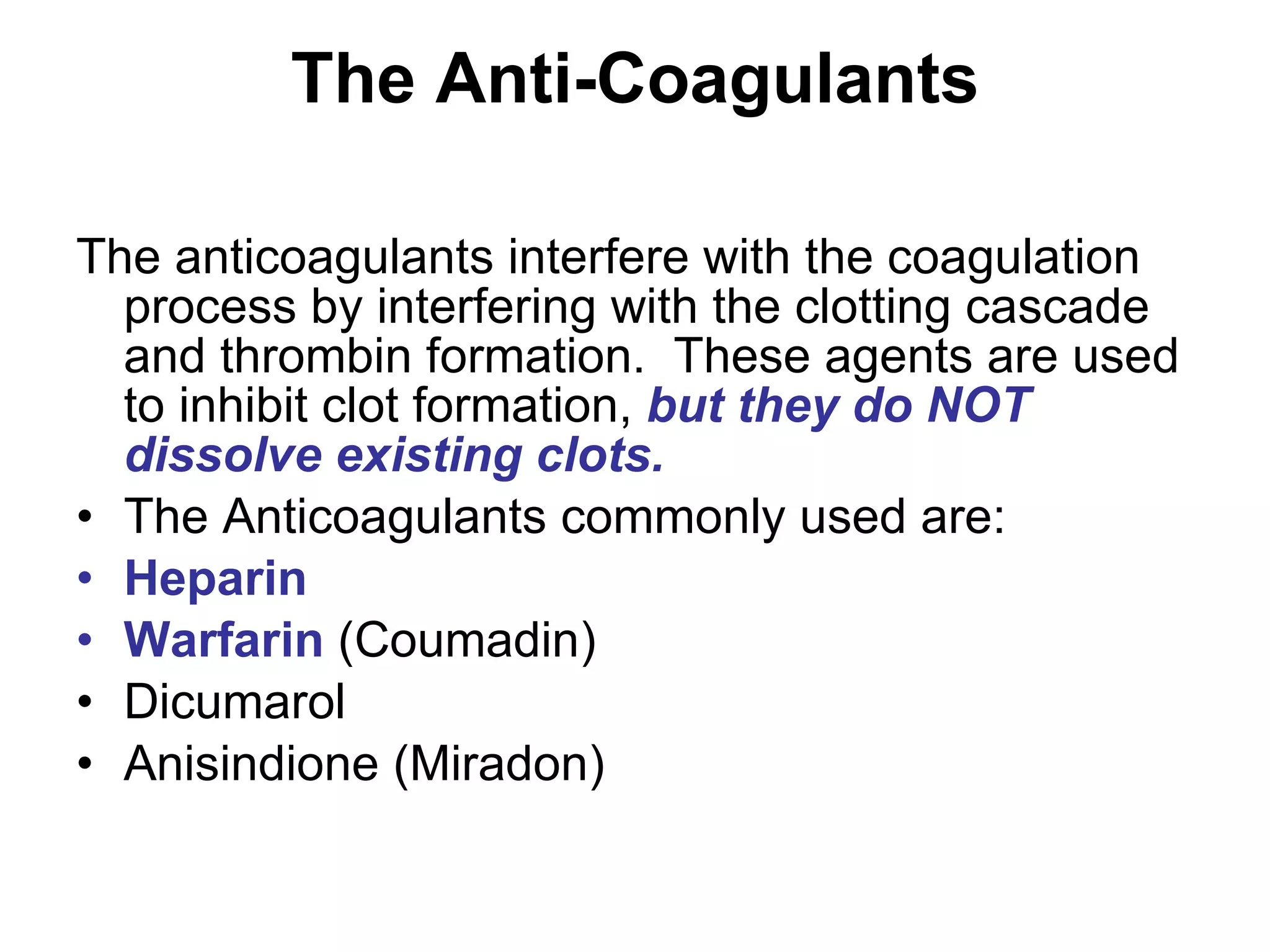 Pharmacology Hematologic Drugs | PPT