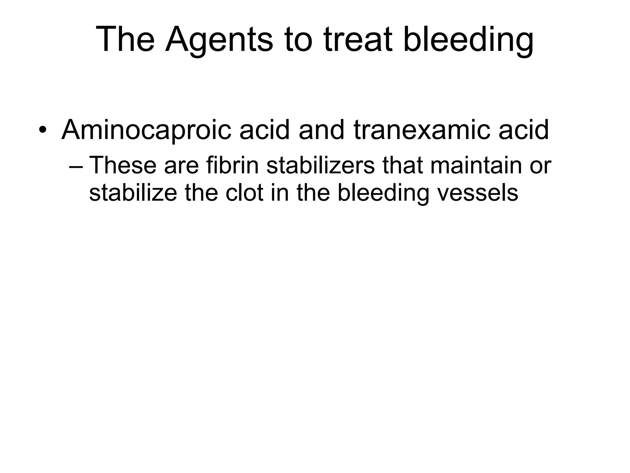 Pharmacology Hematologic Drugs | PPT