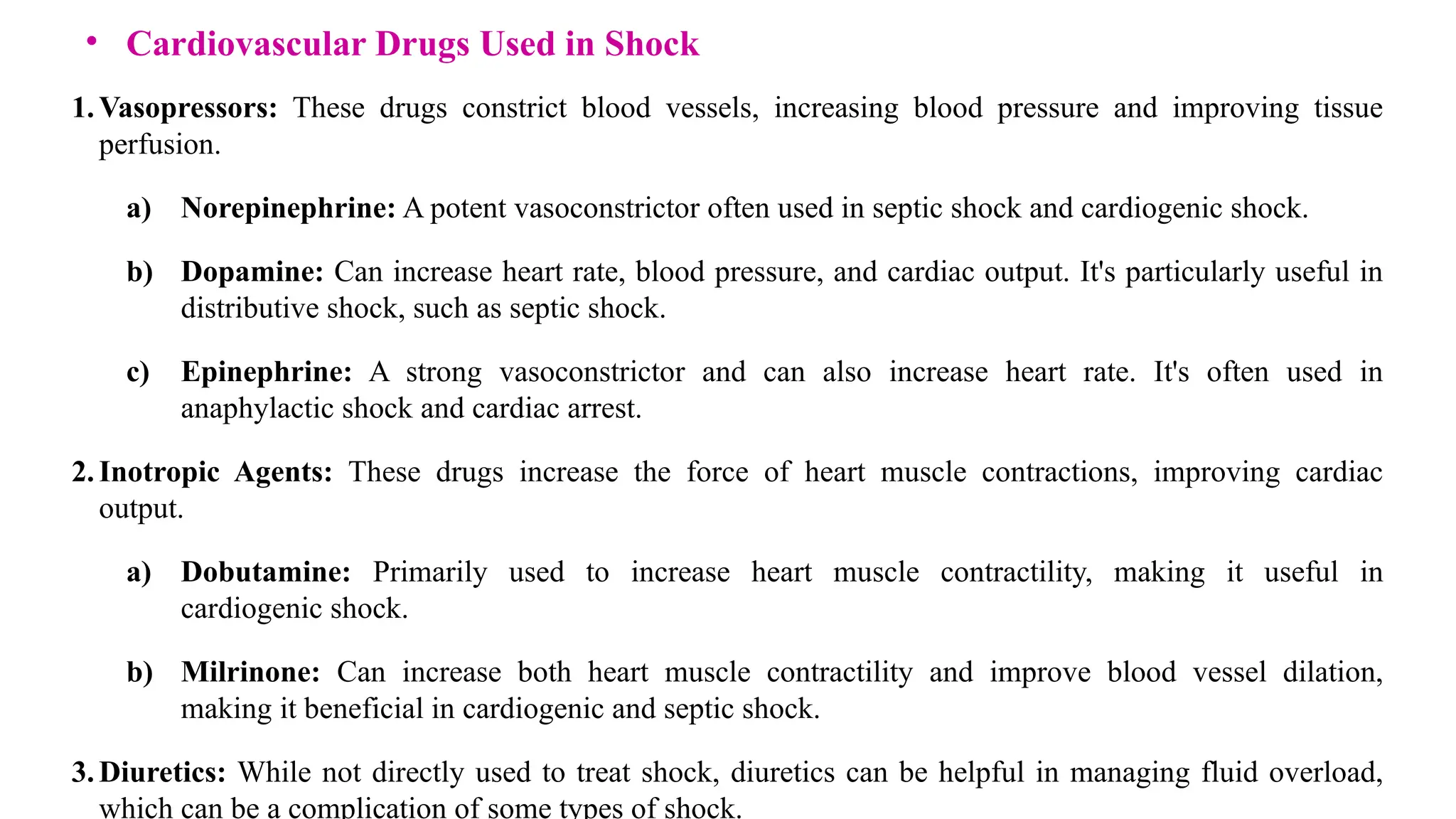 Pharmacology -II Unit-II Pharmacology of Drugs Acting on Cardio ...