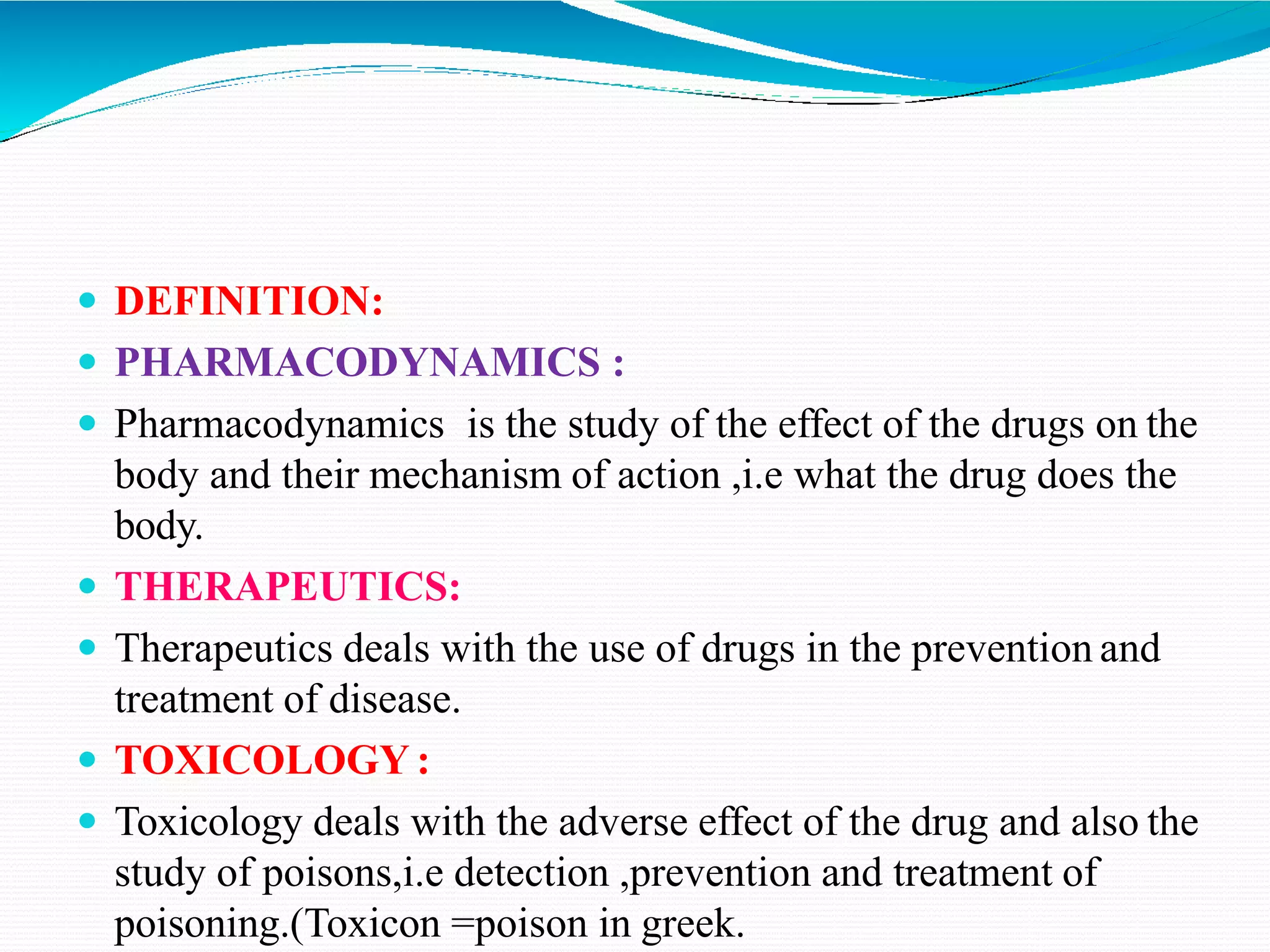 Pharmacology introduction pptx | PPT