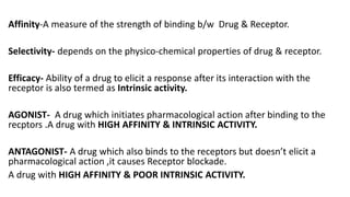 Pharmacology I receptor | PPTX