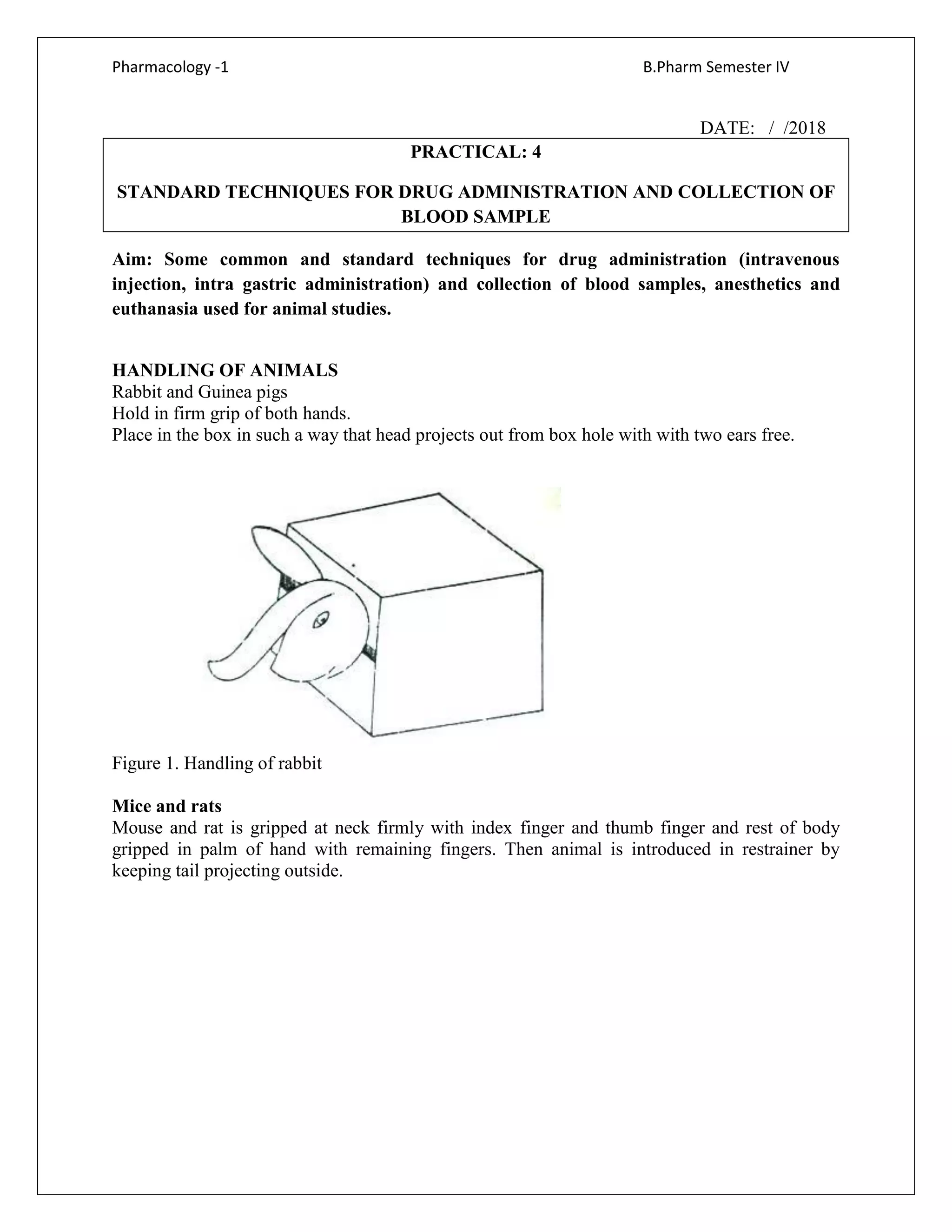 Pharmacology-I_sem-4_RDP lab manual | PDF