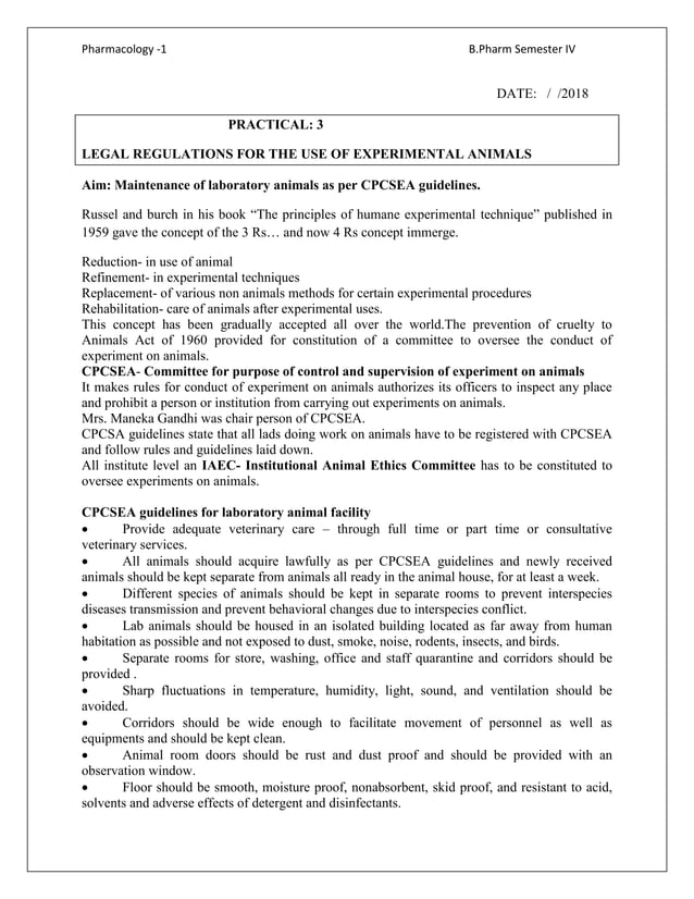 Pharmacology-I_sem-4_RDP lab manual | PDF | Chemistry | Science