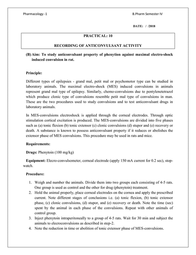 Pharmacology-I_sem-4_RDP lab manual | PDF | Chemistry | Science