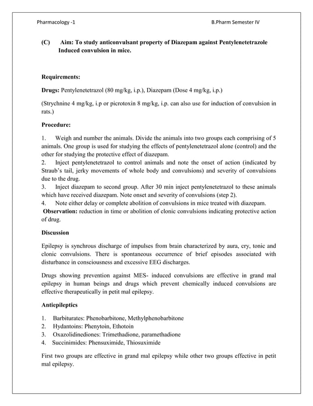 Pharmacology-I_sem-4_RDP lab manual | PDF | Chemistry | Science