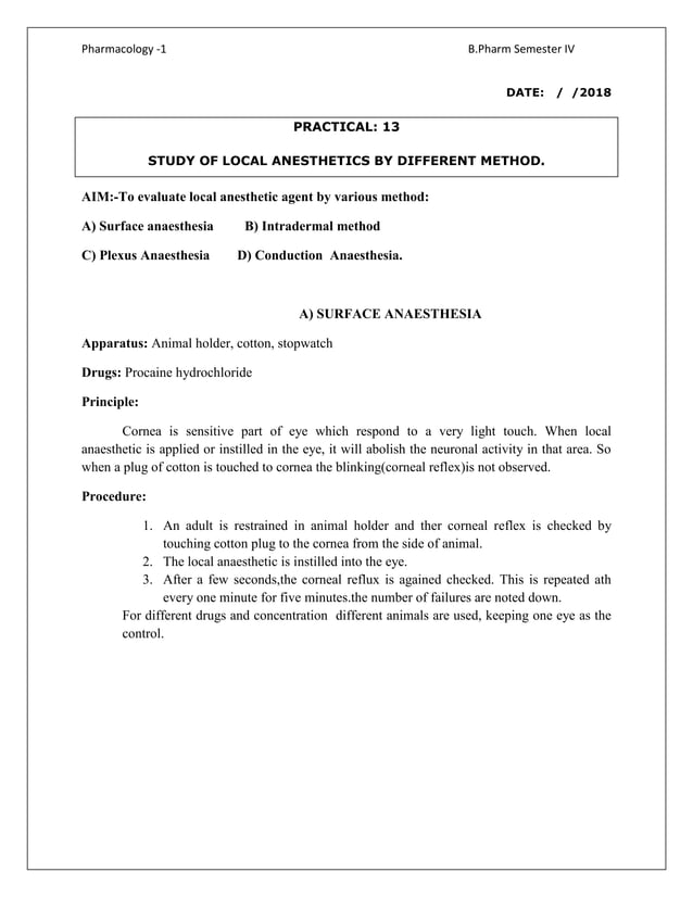 Pharmacology-I_sem-4_RDP lab manual | PDF | Chemistry | Science