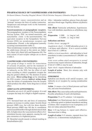 Pharmacology of-vasopressors-and-inotropes | PDF | Heart and ...