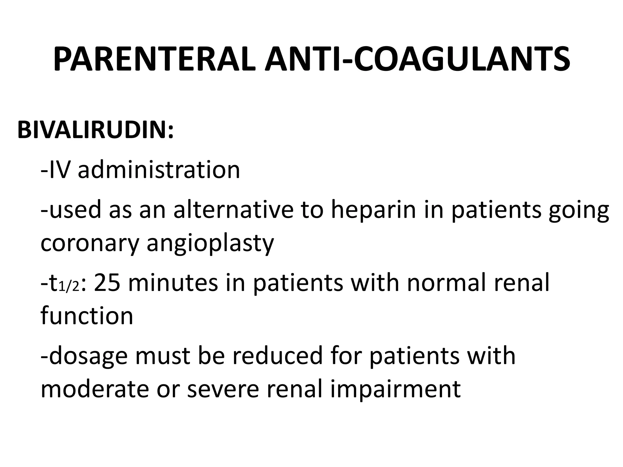 PHARMACOLOGY - Parenteral Anticoagulants | PDF
