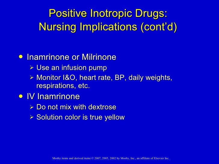 Pharmacology positive-positive inotropicagentsfixed